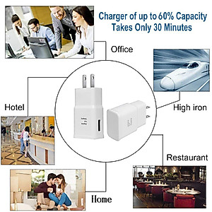 Samsung Adaptive Fast Charging Adapter Quick Charge Charging Block Wall Charger Plug Compatible with Samsung Galaxy S24/S24+/S23/S23+/S22/S22+/S21/S20/S10/S10+/S10e/S9/S9+/S8/S8Plus/Edge/Active/Note
