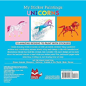 My Sticker Paintings: Unicorns: 10 Magnificent Paintings (Happy Fox Books) For Kids 6-10 to Create Unicorns with Up to 100 Removable, Reusable Stickers for Each Design, plus Fun Facts and Folklore