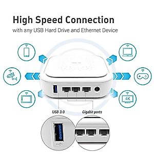 GL.iNet GL-B1300 (Convexa-B) Home AC Gigabit VPN Router, 400Mbps(2.4GHz)+867Mbps(5GHz) High Speed, DDR3L 256MB RAM/32MB Flash ROM, OpenWrt Pre-Installed, Wi-Fi Networking, Power Adapter Included