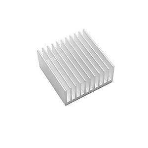 LuoQiuFa Aluminum Heatsink Cooler Radiator Cooling 40mm x 40mm x20mm Heat Sink Module Cooler Silver Tone (Pack of 2)