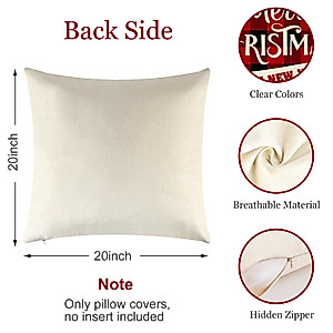 Christmas Decorations, Christmas Decor Christmas Pillow Covers 20x20 Set of 4 Red Black Buffalo Check Plaid Christmas Decorations Clearance Indoor Outdoor Xmas Throw Pillow Cases for Sofa Couch