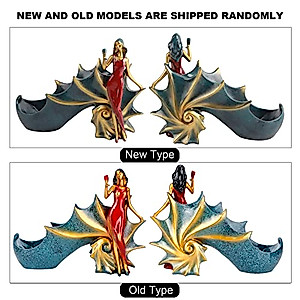 Zerodis Wine Bottle Holder Statue Girl Figurines Wine Holder Storage Organizer Wine Bottle Rack Stand for Bar Counter Home Decor Accessories(BS023-2)