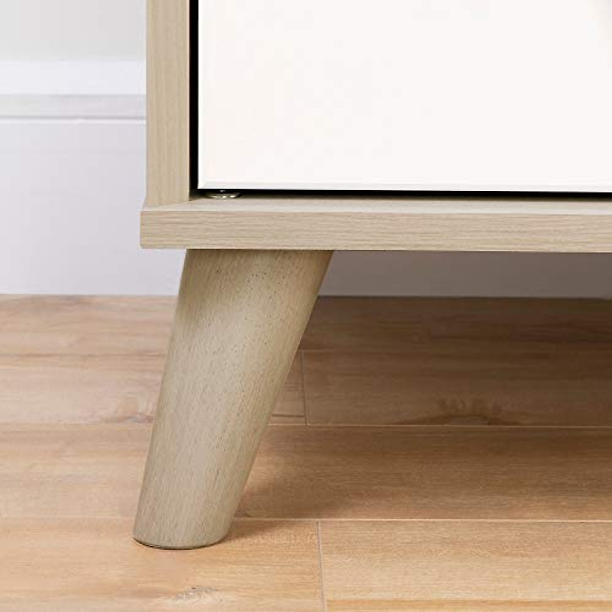 South Shore Yodi Changing Table with Drawers, Soft Elm and White