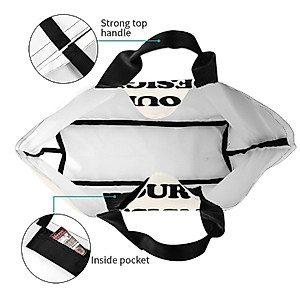 Abybela Custom Tote Bags with Team Logo Text Picture for Women Personalized Shopping Handbag Add Your Design Customized Reusable Shoulder Travel Beach Bag Handmade Totes for Business Work