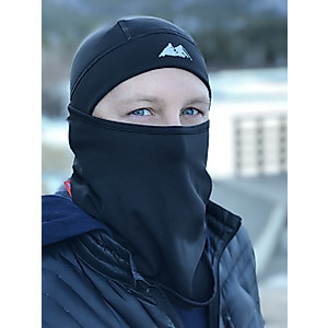 Mountain Made Balaclava Thermal Polyester Fleece Face Mask, Black, One Size