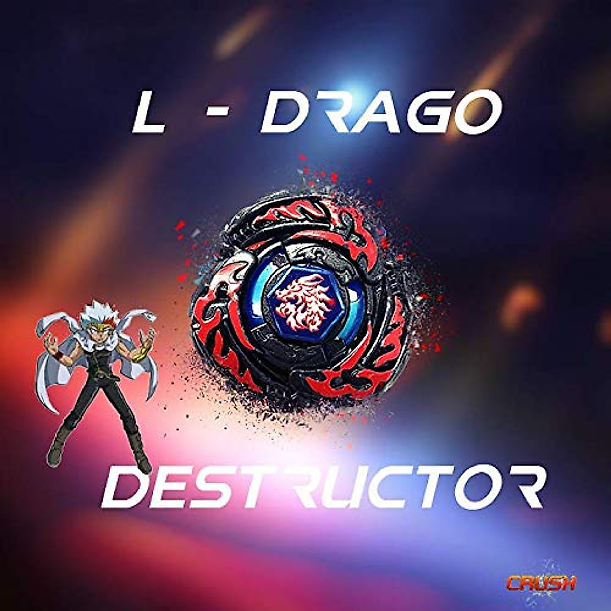 Crush Bey Battling Blades Metal Fusion Starter Set | 3 Tops and Launcher (L-Drago Destructor, Phantom Orion & Black Sun Galaxy Pegasus)