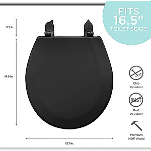 J&V Textiles Round Wooden Toilet Seat With Beveled Edge (Red)*