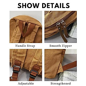 JHTPSLR Dark Academia Aesthetic Backpack Canvas Backpack Vintage Aesthetic Backpack Laptop Backpack Book Bags Casual Daypack (Dark Green)