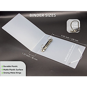 NEGLEX Cookie Stencil Storage Binder, Stamp & Die Cut Storage Binder with 50 Clear Sheet Protectors Holds 6"x6" Size - Clear Binder with D-rings for Scrapbooking Die-Cuts, Embossing Folders Organizer