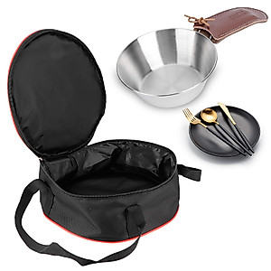 Dishes Storage Bag, China Storage Chest Round Crockery Storage Bag Plate Protectors Travel Bag Large Camping Tableware Dinnerware Bag Cupboard Storage Bag