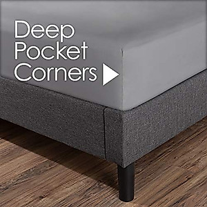 Lavish Home Brushed Microfiber Bed Linens 1200 4-Piece Sheet Set, Queen, Sage