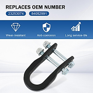 JDMSPEED New Recovery Hooks Tow Hooks Black Set 23253074 Replacement For Colorado GMC Canyon 2015-2019