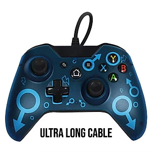 Chasdi Xbox one Wired Controller for All Xbox One Models, Series X S, and PC V2 (Blue)