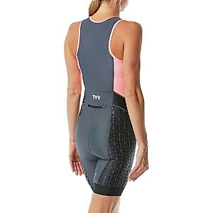 TYR TTSCOF6A194XS F Competitor Trisuit Grey/Coral XS