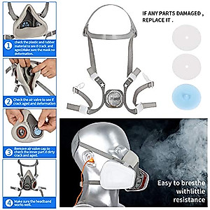 Mionyl Reusable Half Face Cover with Extra Filters - Paint Face Cover for Painting, Machine Polishing, Welding and Other Work Protection