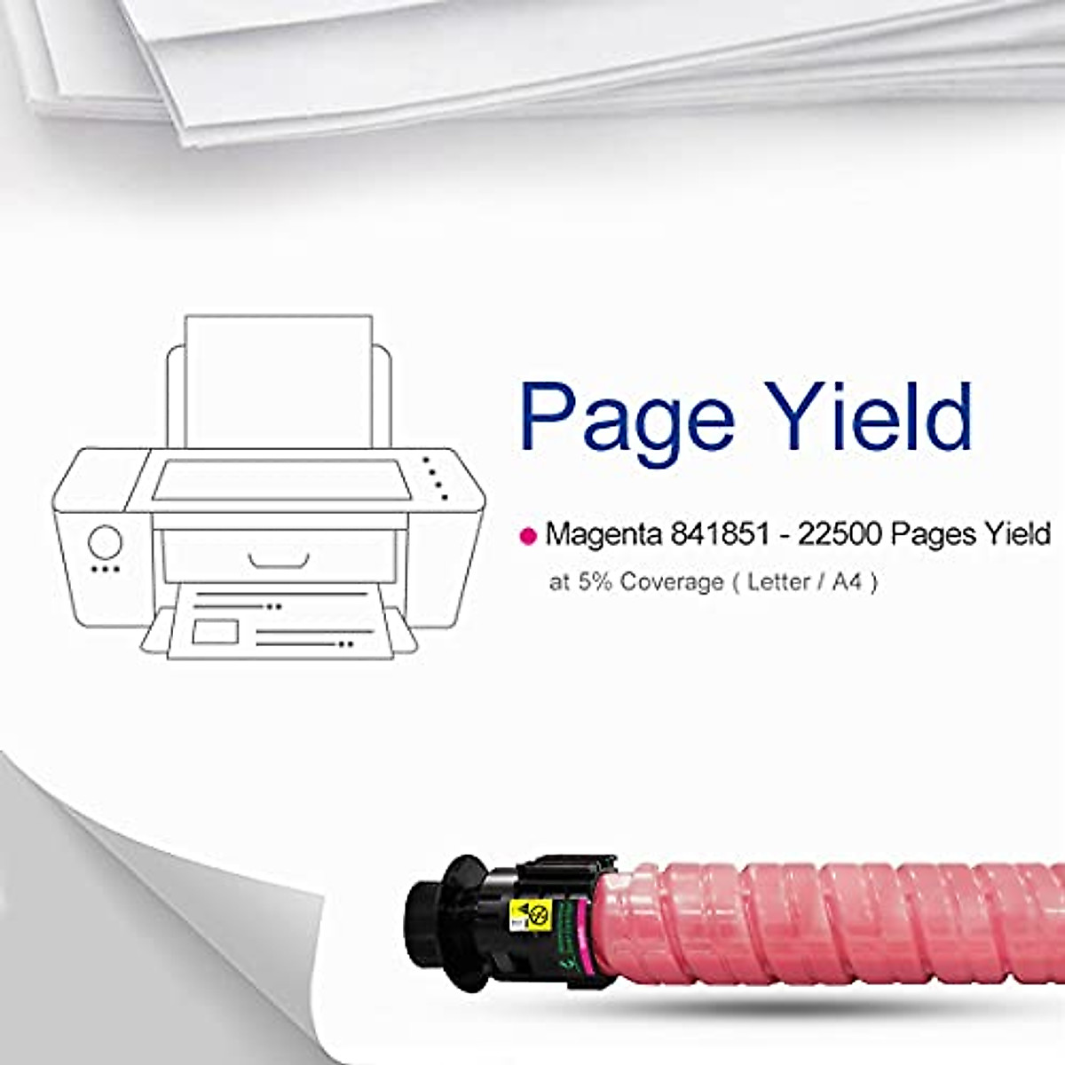 GREENRHINO Remanufactured (High Yield) Toner Cartridge Replacement for Ricoh MP C4503 MP C5503 MP C6003 MP C4504 MP C5504 MP C6004-841851 (Magenta, 1-Pack)