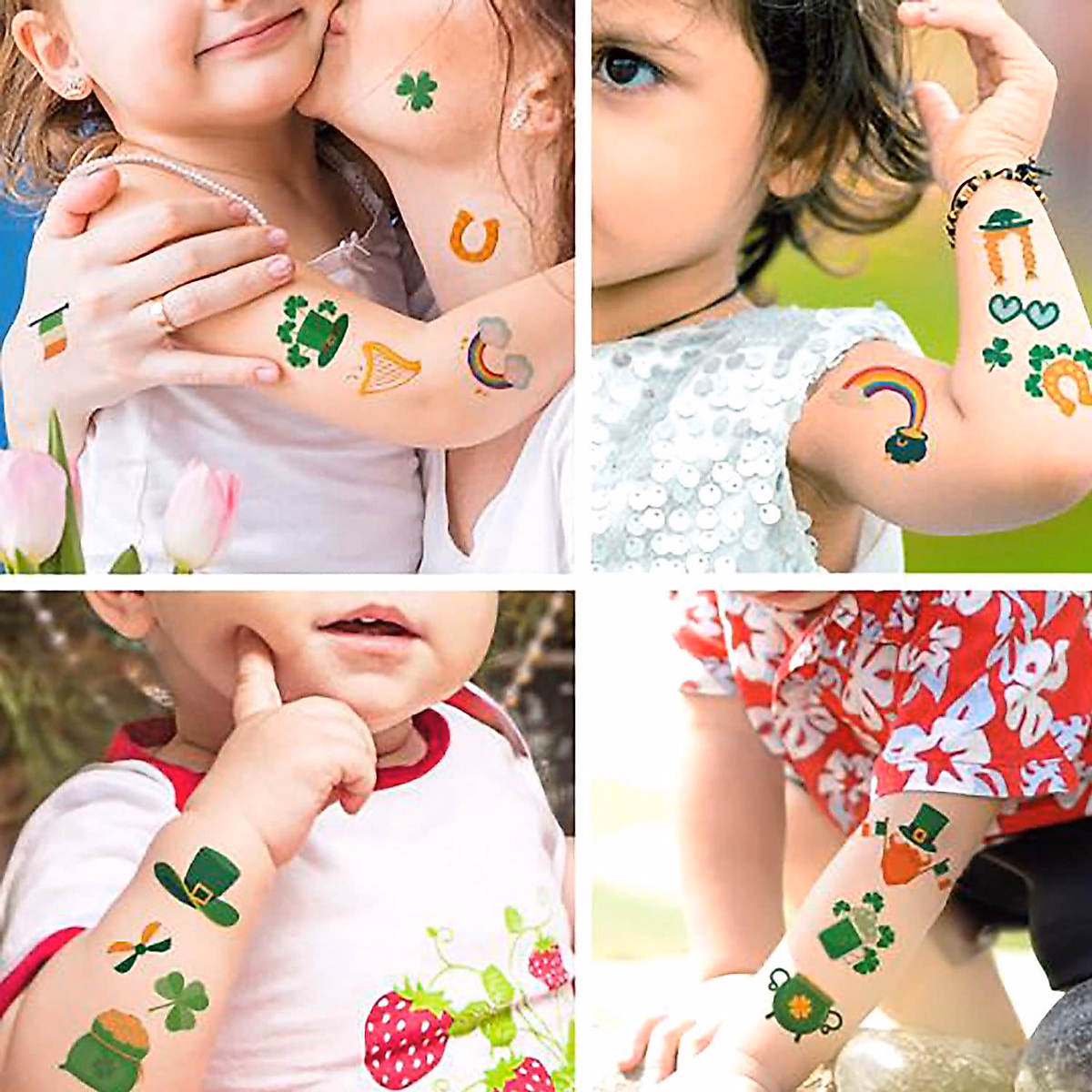 St Patricks Day Tattoos 10 Sheets 60+ Styles Shamrock Tattoos St. Patrick's Day Accessories Party Favors Decorations-A HIT for Your Event