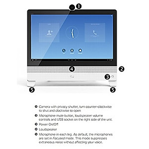 Cisco DX80 CP-DX80-K9= 23-inch 1080p Touchscreen Desktop Collaboration Experience (Video Conferencing, VoIP Phone, Requires Existing Cisco UCM License, Android OS)