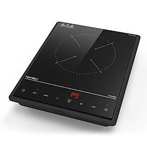 Hermitlux Portable Induction Cooktop, 1800W Professional Hot Plate with Sensor Touch & Safety Lock, 9 Power Setting Stove with Timer