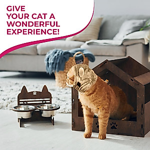 SSaYo Adjustable Dog Noise Cancelling Ear Muffs Noise Protection - No Flap Ear Wraps for Dogs - Snoods Dog Headband Ear Covers for Anxiety Relief, Thunderstorms, Fireworks & Grooming (Brown, Large)