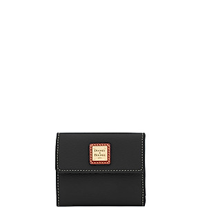 Dooney & Bourke Wallet, Pebble Grain Small Flap Credit Card Wallet - Black
