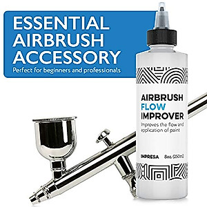 Airbrush Flow Improver Paint Set 8oz (250 ml) Reduce Clogs & Dry Needle Tips Made in USA by Impresa