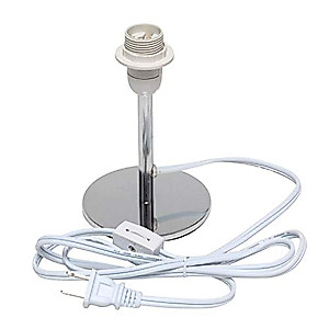 Simple Designs LT2061-RED Mini Chrome Angled Fabric Shade Table Lamp, Red