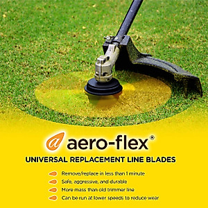 Aero-Flex® Universal Replacement Trimmer Head - Four Flexible line Blades - Fast & Easy to Change Flexible Blades | Saves Time - No More Trimmer Line
