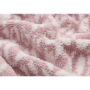 100% Polyester Microfiber Fluffy Leopard Knitted Baby Blanket Throw Blanket Super Soft Cozy Lightweight Thick Blanket for Baby (Baby 30"X40", Pink)