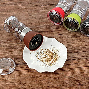 BYyushop Portable Manual Hand Twist Pepper Mill Spice Salt Grinder Kitchen Grinding Tool - Brown