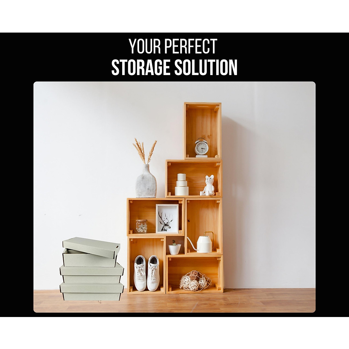 (6) Shoe 2 Row Storage Boxes (1600 Ct.) - Cardboard Storage Box - Baseball, Football, Basketball, Hockey, Sportscards, Gaming & Trading Cards Collecting Supplies by MAX PRO