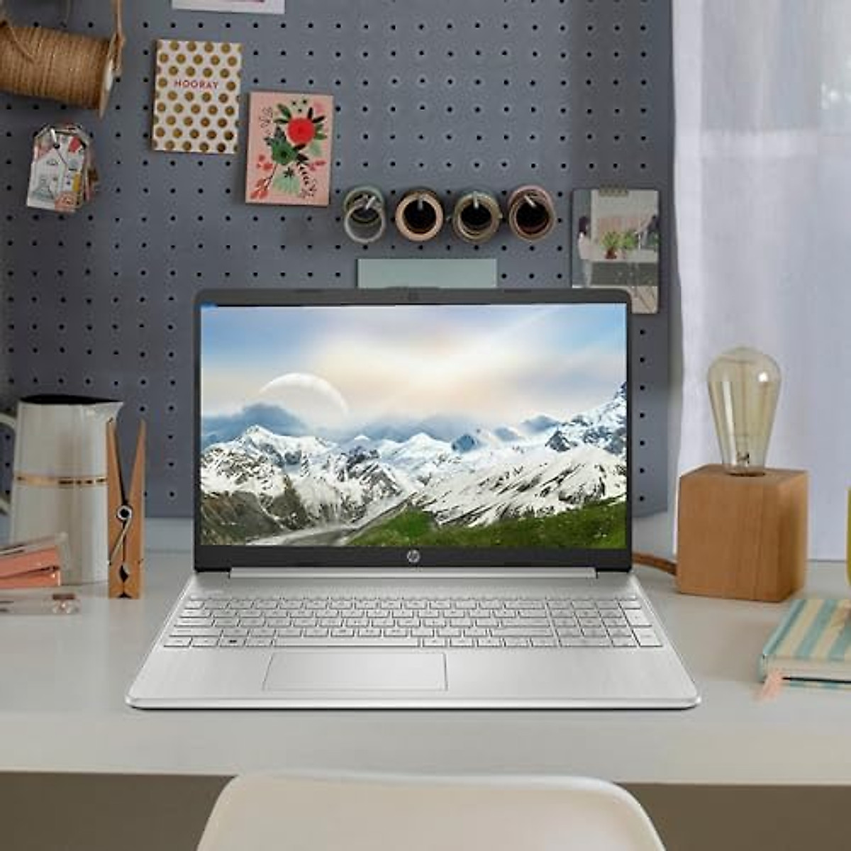 HP 15.6" Laptop, AMD Ryzen 3 5300U Processor, 16GB RAM, 512GB SSD, AMD Radeon Graphics, Webcam, Numeric Keypad, Wi-Fi, Bluetooth, Alpacatec Accessories, Windows 11 Home, Silver