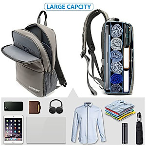 TOTEXISAP Business Travel Laptop Backpack for Men Women 15.6 Inch Laptop Slim Waterproof Backpack with USB Charging Port