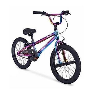 Hyper BMX Bike 18 Inch. BMX Bike for Kids Age 7-13 yrs Old, Single Speed, Front and Rear Caliper Brakes, Steel BMX Frame. 360 Handlebar Rotation. Bike Park Ready BMX Bicycle. Jet Fuel Finish