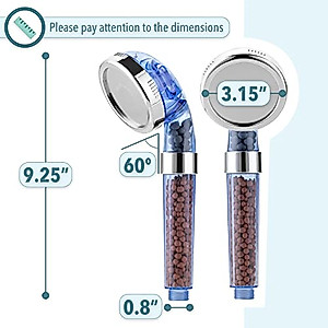 Slick- Filtered Shower Head, Shower Head Filter for Hard Water, High Pressure Shower Heads, Shower Head with Filters, Filter Shower Head, Water Softener Shower Head, High Pressure Shower Head