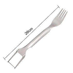 Tacarlha 2-In-1 Stainless Steel Fruit Fork Cutter Dual Head Watermelon Cutter Slicer Tool Watermelon Slicer Tool Fork Lightweight Windmill Cutter Fruit Cutter for Home Party Camping Kitchen Gadget Si