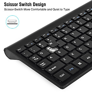 RaceGT Wireless Keyboard Mouse Combo, Energy Saving Silent Ultra - Thin Full Sized Wireless Keyboard Mouse 3 Level DPI Adjustable Mouse for Computer, Laptop and Desktop