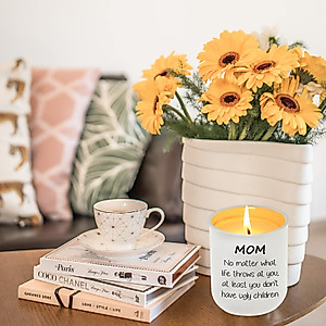 Lihome Mothers Day Gifts from Daughter Son - Birthday Gifts for Mom, Best Mom Ever Gifts, Funny Mothers Day & Birthday & Thanksgiving & Christmas Gifts, Vanilla Coconut Candles(11.5oz)
