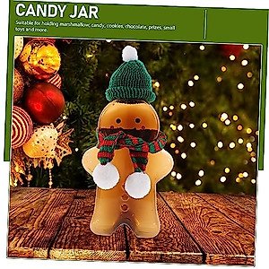 NOLITOY 2 Sets Christmas Drink Bottle Plastic Cookie Jar Candy Jars with Lids Clear Container with Lid Christmas Favors Container Creative Empty Bottles Kit Christmas Cookie Jars Gift