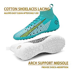 MEBAMY Comfortable Turf Soccer Cleats Athletic Football Shoes AG/TF Ground Boots Breathable Shoe Trainer Soccer Shoe