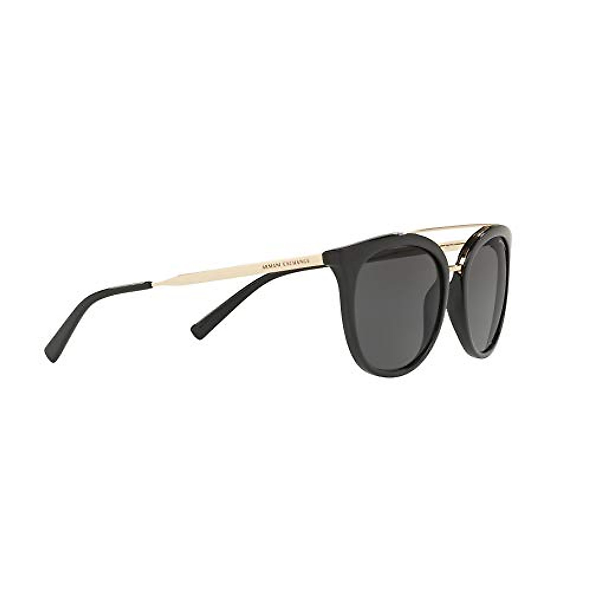 A|X ARMANI EXCHANGE Women's Ax4068s Round Sunglasses, Black/Grey, 55 mm