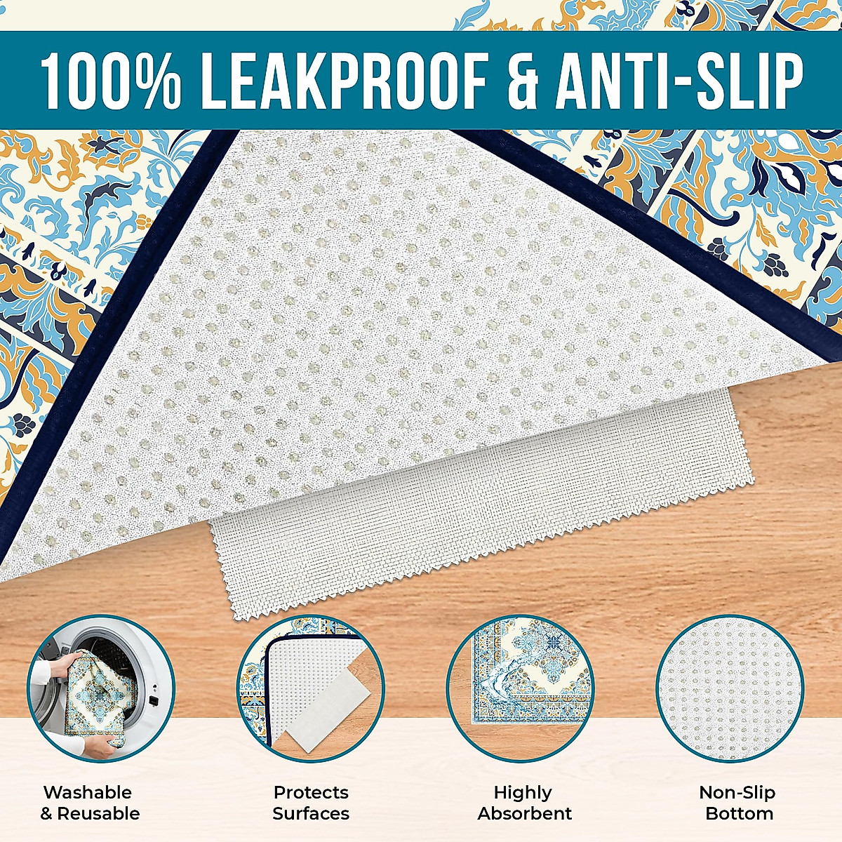 Washable Pee Pads for Dogs 72x72 - Extra Large Super Absorbent Reusable Dog Training Pads, Waterproof Non-Slip Leakproof Whelping Pad, Pee Pads for Dog Floor, Bed