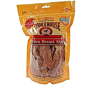 Smokehouse 100-Percent Natural Chicken Breast Strips Dog Treats, 16-Ounce