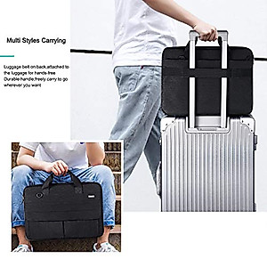 LANDICI Laptop Bag Case 17 17.3 inch, Waterproof Computer Sleeve Cover Compatible with MacBook 17, 17-18 inch HP Acer Dell Lenovo ASUS Laptop, Slim Briefcase with Shoulder Strap, Black