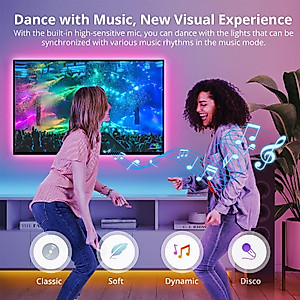 SONOFF L3 Smart WiFi Led Strip Lights, Alexa Led Strip Lights for Bedroom, Room, 16.4ft RGB 5050 Color Changing Led Lights, APP/Voice Control