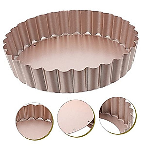 Operitacx Live Bottom Baking Tray Stainless Steel Bakeware Pizza Oven Accessories Round Cake Pan Mini Tart Shells Flat Bread Oven Tray Mini Pie Tins Baking Pizza Pan Reusable Pizza Pan Alloy