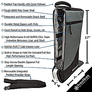 Frostbox Golf Bag Cooler and Ice Pack - Small 6 Pack Golf Beer Cooler - Hidden and Fits Discreetly in Golf Bag - Covert Insulated Golf Cooler Bag Sleeve - Golf Accessories for Men & Christmas Gift