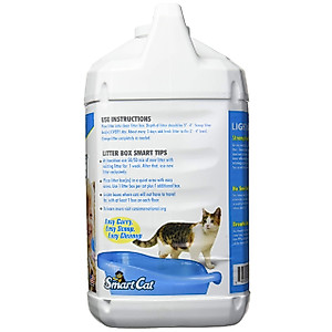 SmartCat Lightweight Clumping Litter, 10 Pound (160oz 1 Pack) - Unscented and Lightweight