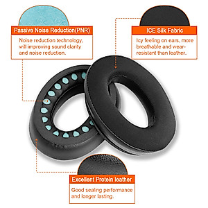Ear Pads Replacement for Bose QuietComfort 45, Cooling Gel Earpads with Memory Foam for Bose QC45 & QC SE Wireless Headphones Upgraded (Black)