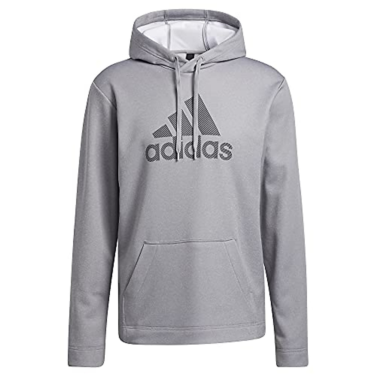 adidas Men's Game and Go Pullover Hoodie, Grey/Solid Grey, Medium